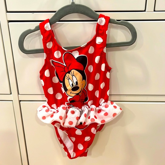 Disney | Swim | Minnie Mouse Girls Swimsuit With Tutu Detail Size 8mo ...